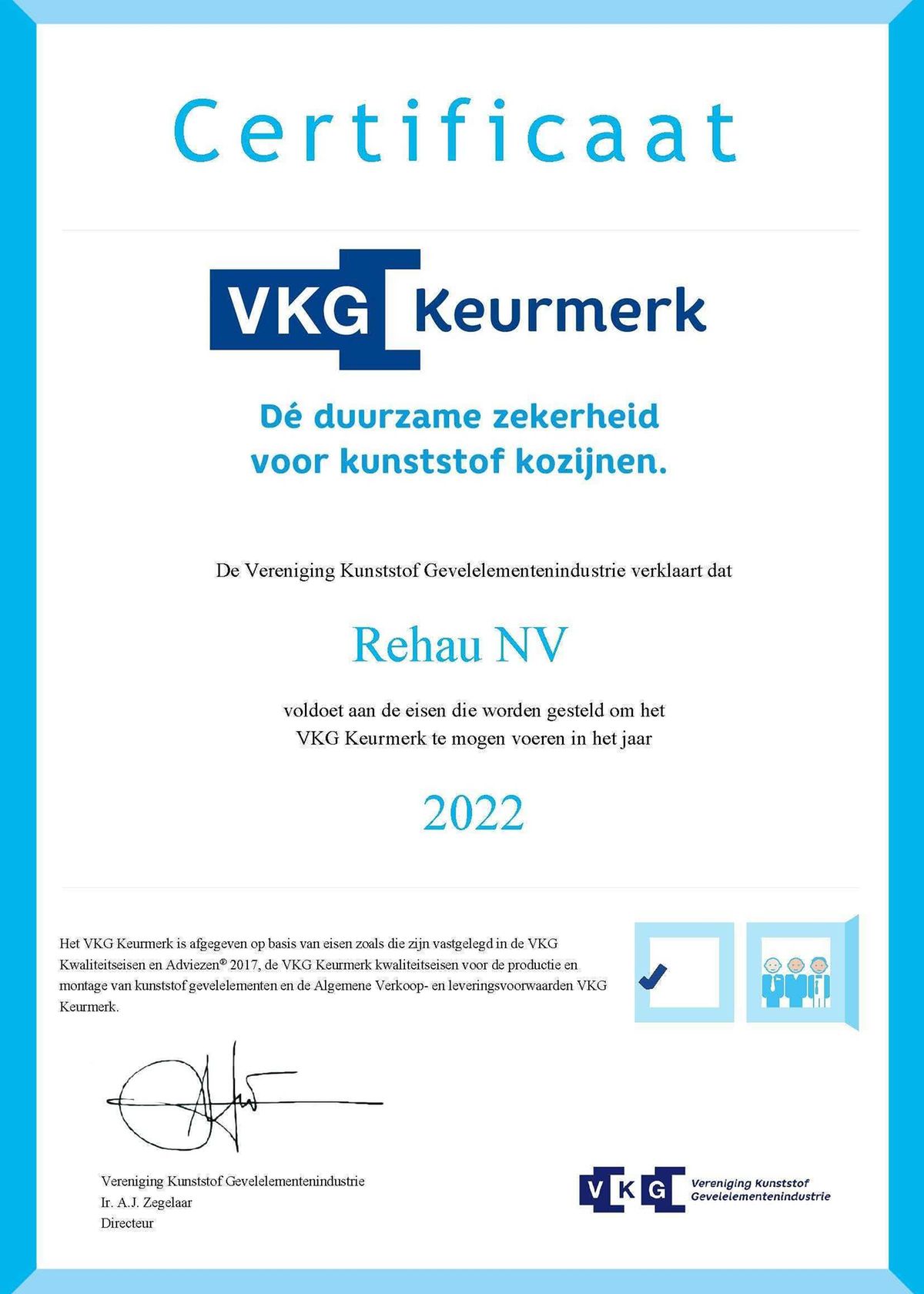 Tijd om te juichen: Uitreiking van het VKG-Certificaat | REHAU