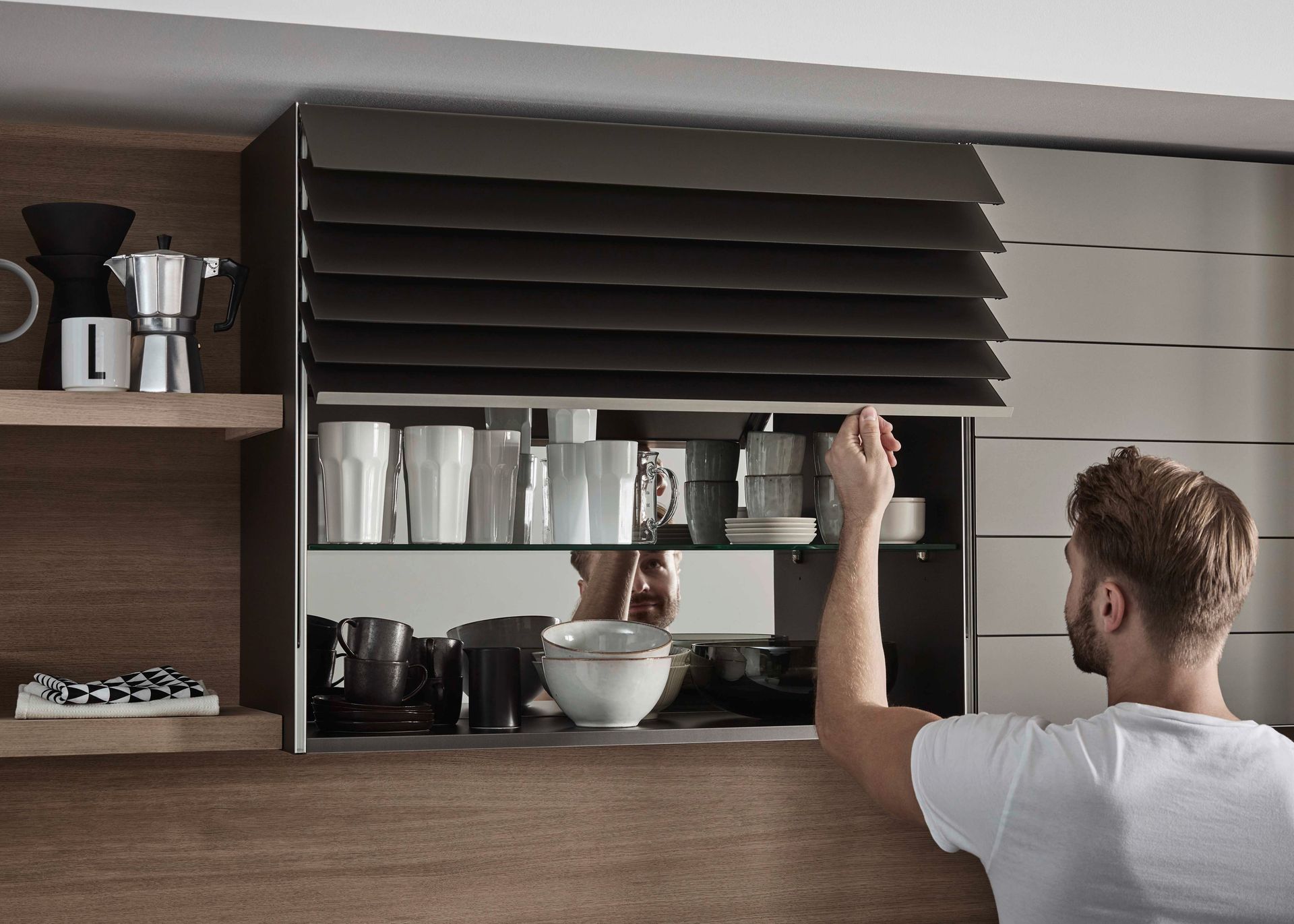 Flip Door: Flip-up System for Kitchen Storage Space| REHAU