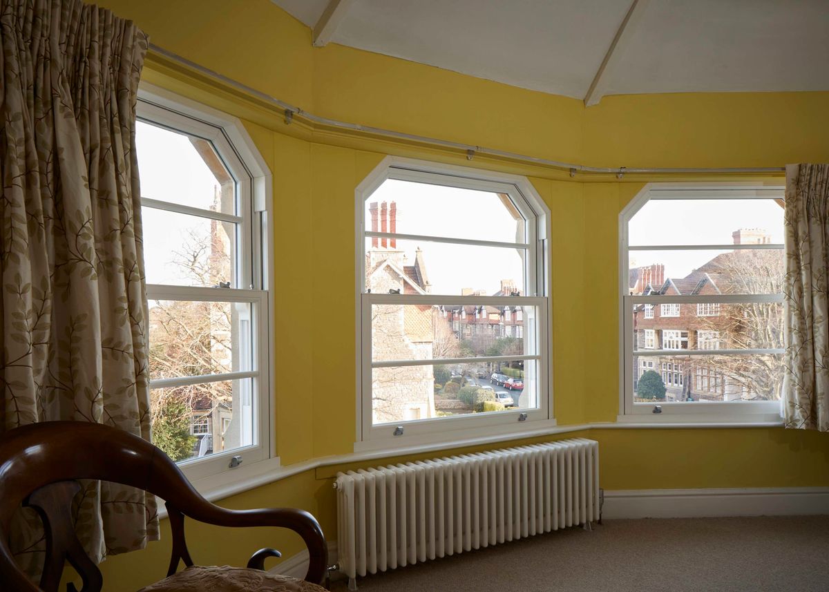 Vertical Sliding Windows on Conservation Area House - REHAU