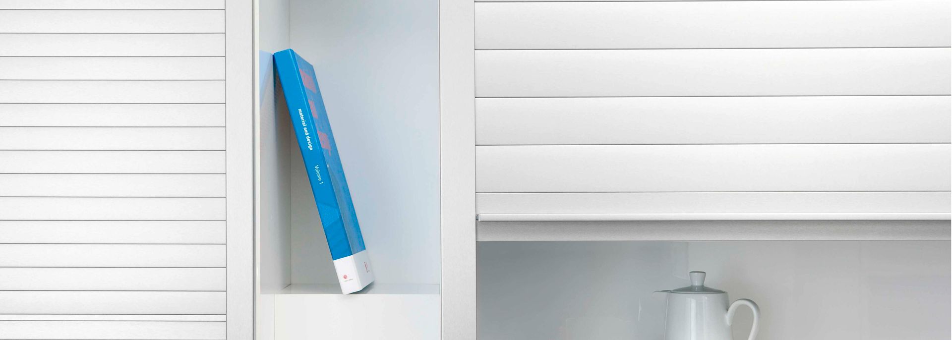 Metallic-line tambour doors | Millwork & Cabinetry | REHAU